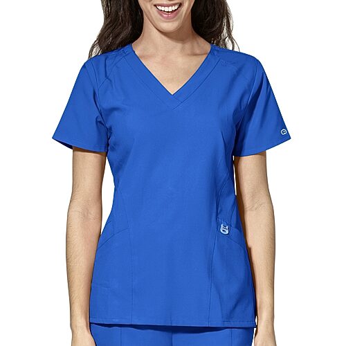 Click here for Wink Womens W123 Stylized V-Neck Scrub Top - Royal prices