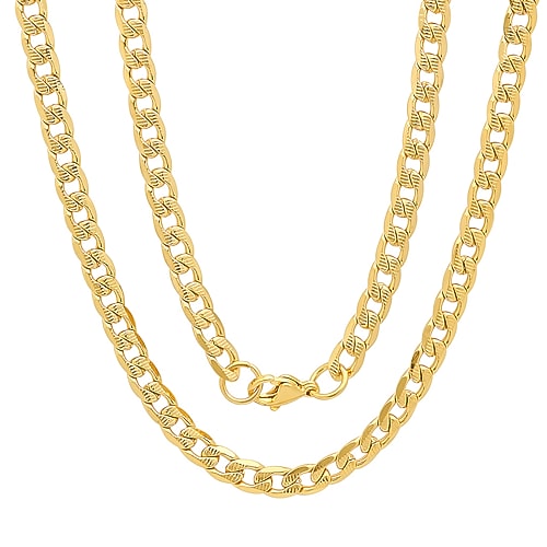 Click here for Mens 18K Gold Over Stainless Steel Hypoallergenic... prices