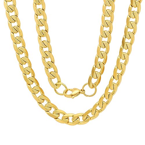 Click here for Mens 18K Gold Over Stainless Steel Hypoallergenic... prices
