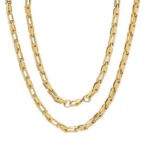 Click here for Mens 18K Gold Over Stainless Steel Hypoallergenic... prices
