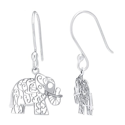 Click here for Silver Treasures Elephant Womens Sterling Silver D... prices