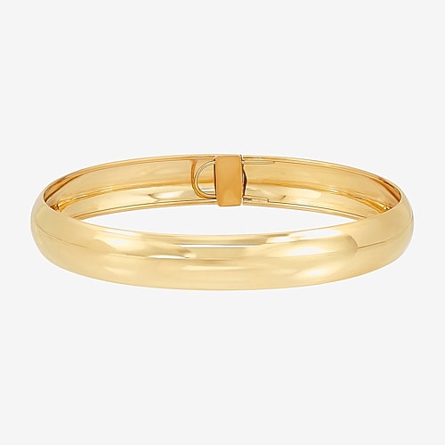Click here for Womens 10K Gold Bangle Bracelet  One Size prices