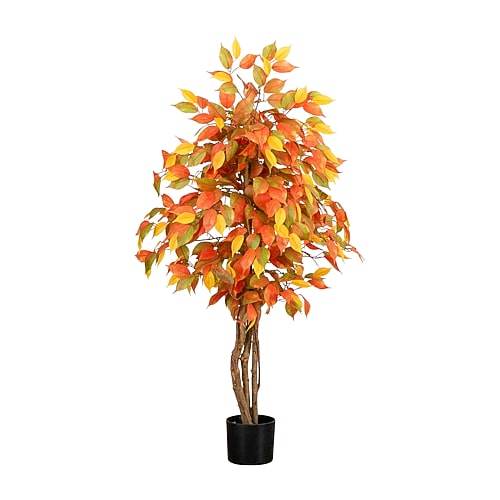 Click here for Nearly Natural 3 Orange Ficus Indoor Artificial Tr... prices