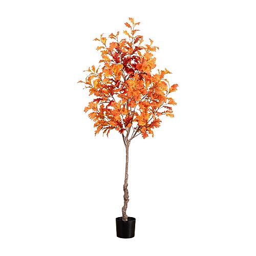 Click here for Nearly Natural 7 Orange Autumn Oak Indoor Artifici... prices