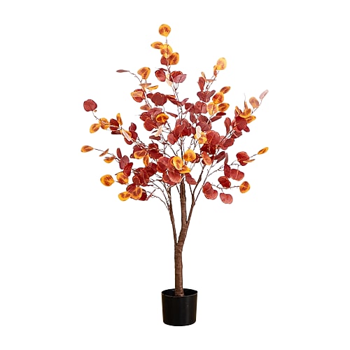 Click here for Nearly Natural 4 Orange Prelit Eucalyptus Lighted... prices