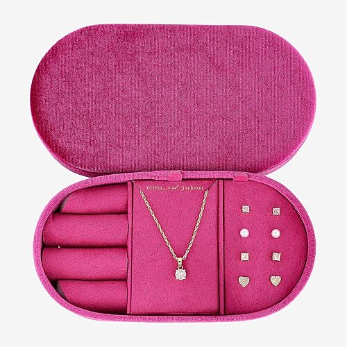 Click here for olivia and jackson Womens Cubic Zirconia Heart Rou... prices