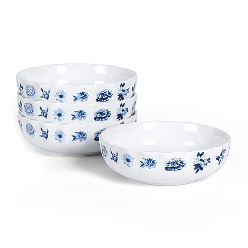 Click here for Stone Lain Fiore Cereal Bowls  Set of 4 - Blue prices