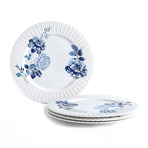 Click here for Stone Lain Fiore Dinner Plates  Set of 4 - Blue prices