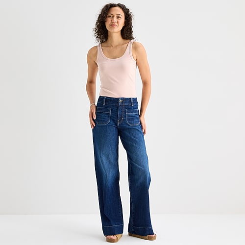 Click here for A.N.A Patch Pocket Womens Highest Rise Wide Leg Je... prices