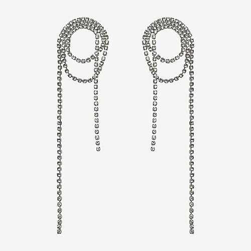 Click here for Bijoux Bar Silver Tone Womens Glass Drop Earrings... prices
