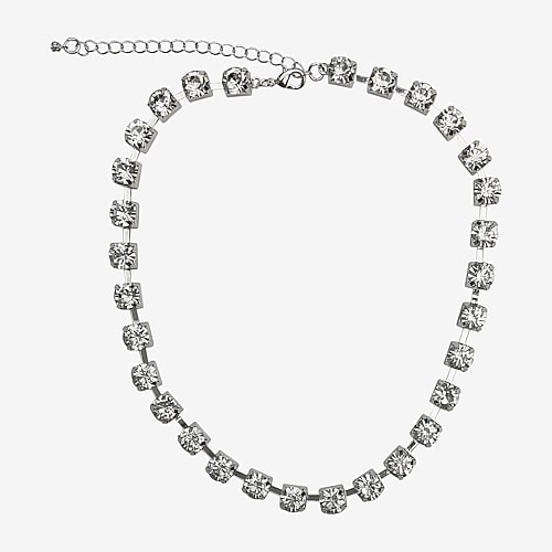 Click here for Bijoux Bar Silver Tone Womens 16 Inch Collar Neckl... prices