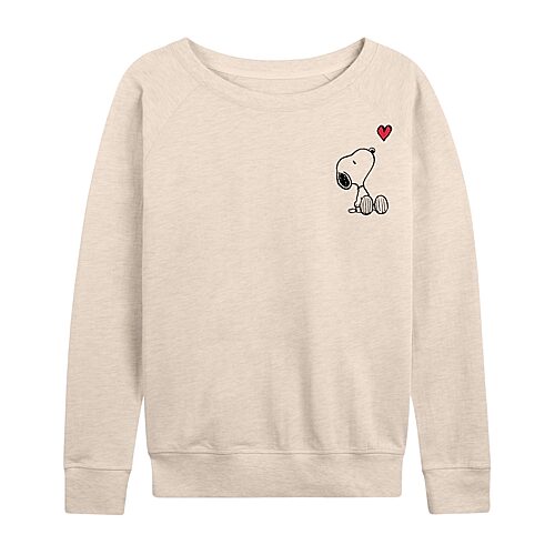 Click here for Valentines Peanuts Snoopy Heart Womens Boat Neck L... prices