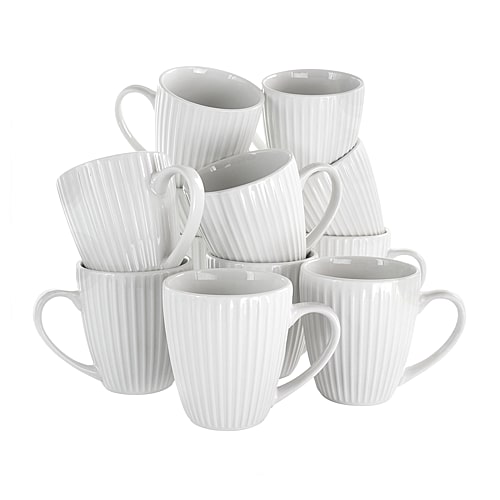 Click here for Elama Elle 12-pc. Porcelain Mug Set  One Size  Whi... prices