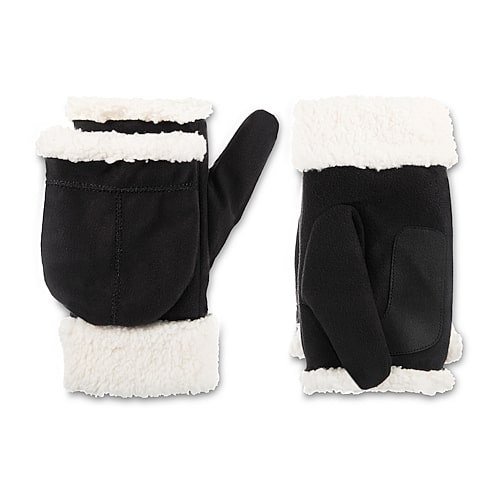 Click here for Isotoner Microsuede Flip Mittens  Large-x-large  B... prices