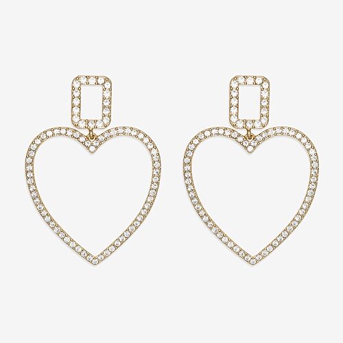 Click here for Mixit Womens Heart Hypoallergenic Drop Earrings  O... prices