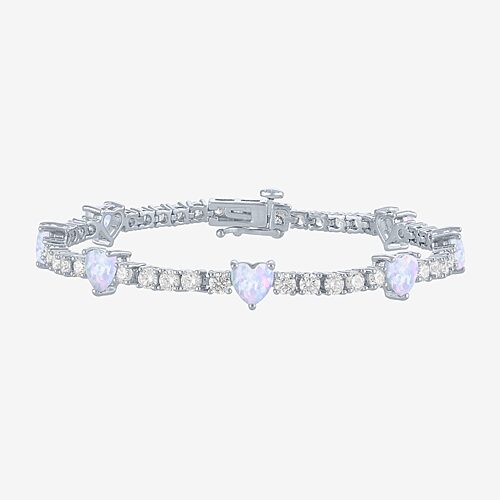 Click here for Gemstone Pure Silver Over Brass Heart 7.5 Inch Ten... prices