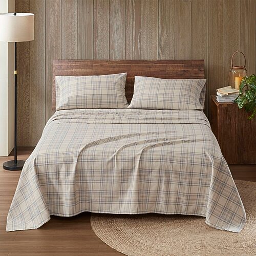 Click here for Woolrich Flannel Cotton Sheet Set  One Size  White prices
