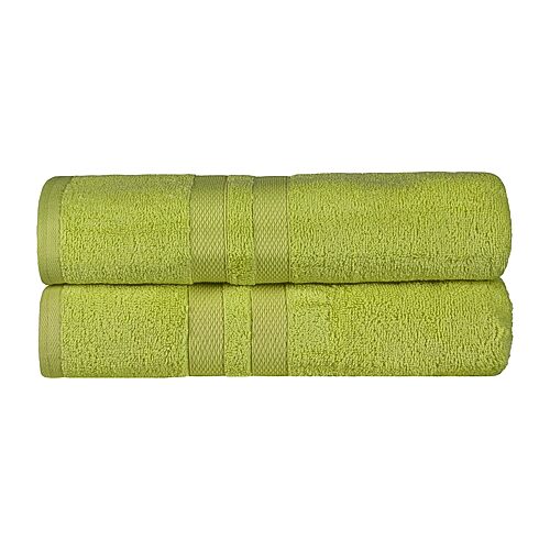 SUPERIOR Ultra Soft 2-Pc Cotton Bath Sheet Set 2-pc. Bath Sheet  One Size  Green
