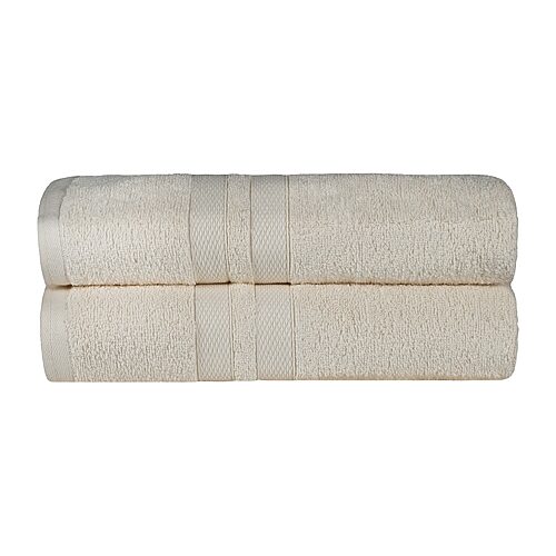 SUPERIOR Ultra Soft 2-Pc Cotton Bath Sheet Set 2-pc. Bath Sheet  One Size  White