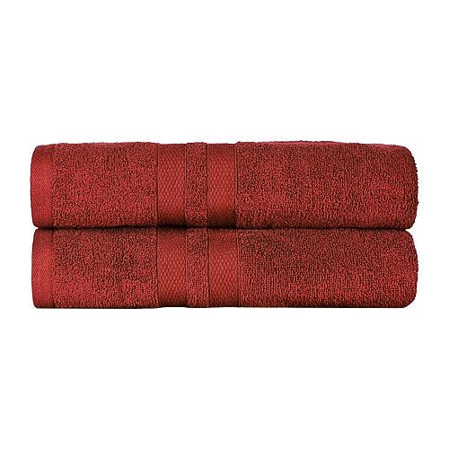 SUPERIOR Ultra Soft 2-Pc Cotton Bath Sheet Set 2-pc. Bath Sheet  One Size  Red