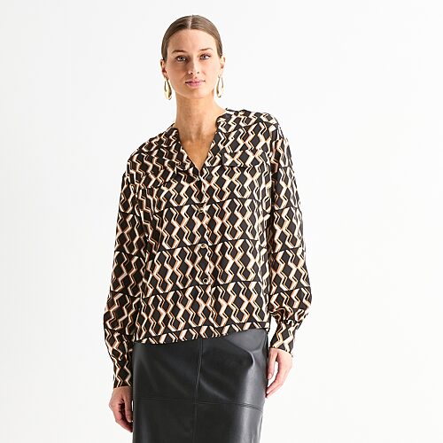 Click here for Worthington Womens V Neck Long Sleeve Satin Blouse... prices
