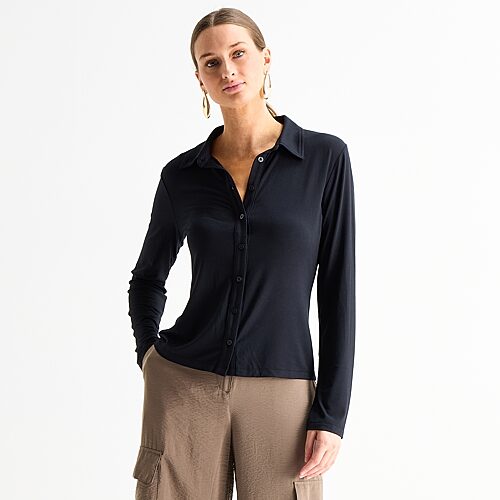 Click here for Worthington Womens Fitted Long Sleeve Regular Fit... prices