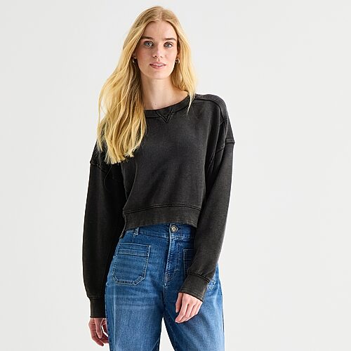 Click here for a.n.a Womens Crew Neck Long Sleeve Sweatshirt  Pet... prices
