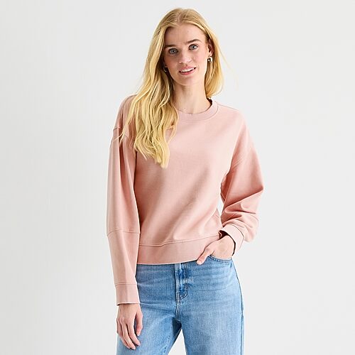 Click here for a.n.a Womens Crew Neck Long Sleeve Sweatshirt  Pet... prices