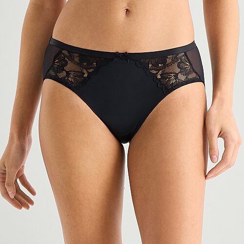 Click here for Ambrielle Tulip Lace Shine Hipster Panty  Large  B... prices