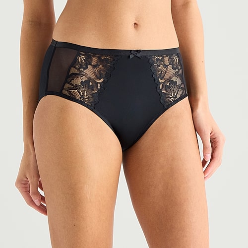 Click here for Ambrielle Tulip Lace Shine Brief Panty  X-large  B... prices