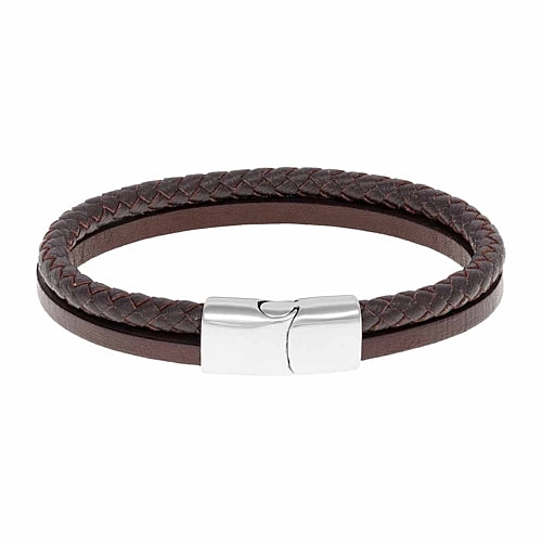 Click here for Mens Stainless Steel Wrap Bracelet  One Size prices