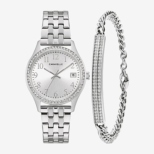 Click here for Caravelle Designed By Bulova Womens Crystal Accent... prices