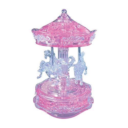 Click here for BePuzzled 3D Crystal Puzzle - Carousel (Pink): 83P... prices