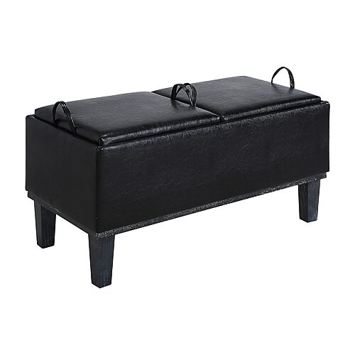 Click here for Designs4Comfort Storage Ottoman  One Size  Black prices