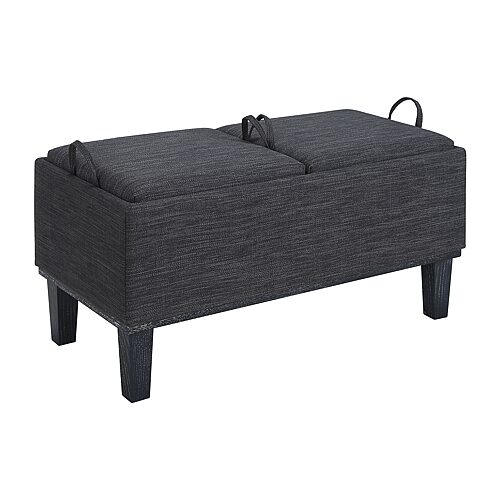Click here for Designs4Comfort Storage Ottoman  One Size  Black prices