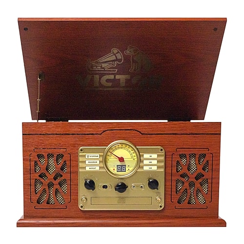Click here for Victor state 7-in-1 mahogany wood music Turntable... prices