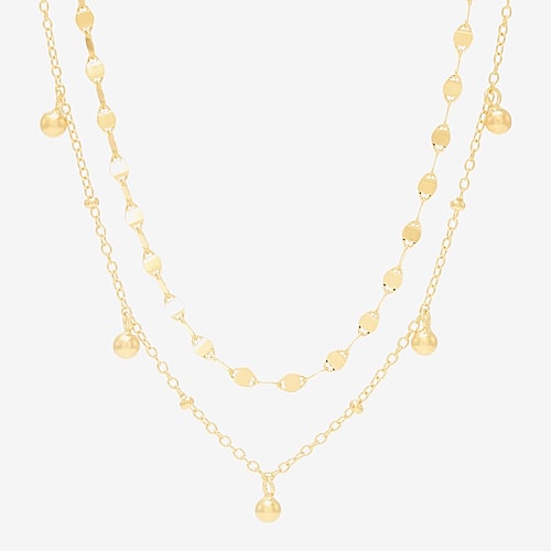 Click here for Womens 14K Gold Over Silver 2-pc. Necklace Set  On... prices