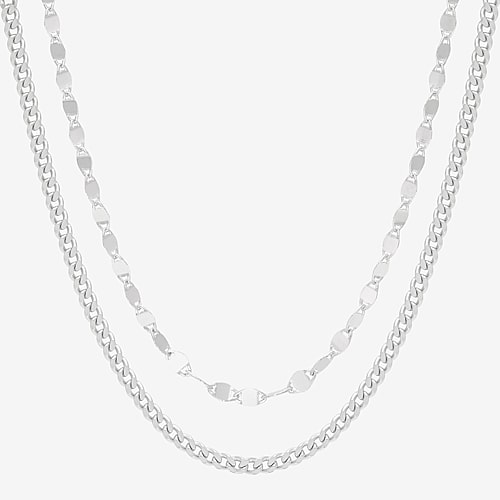 Click here for Womens Sterling Silver 2-pc. Necklace Set  One Siz... prices