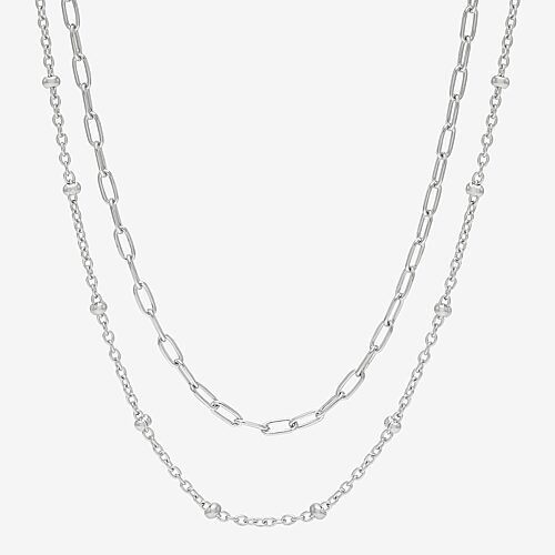 Click here for Womens Sterling Silver 2-pc. Necklace Set  One Siz... prices