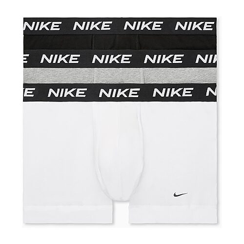 Nike All Day Cotton Stretch Mens 3 Pack Multi-Pack Stretch Fabric Trunks Ke1309-001  X-large  Gray