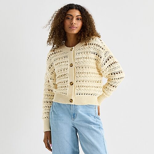 Click here for a.n.a Womens Crew Neck Long Sleeve Button Cardigan... prices