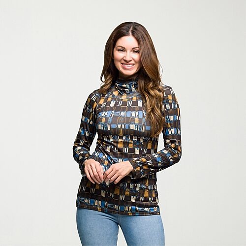 Click here for Womens 24/7 Comfort Apparel Mock Neck Long Sleeve... prices