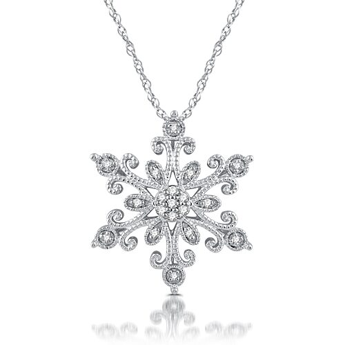 Click here for Diamond Blossom Womens 1/10 CT. T.W. Natural White... prices