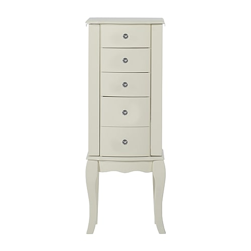 Click here for Powell Company Leanne White Jewelry Armoire  One S... prices