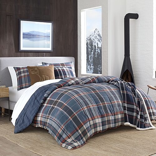 Click here for Eddie Bauer Shasta Lake Navy Comforter Set prices
