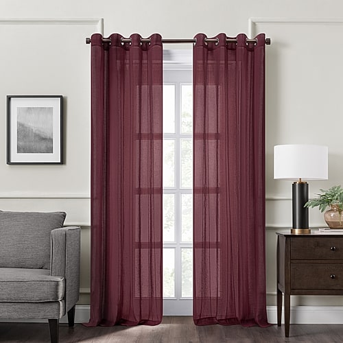 Click here for Fieldcrest Heritage Mirron Solid Grommet Top Sheer... prices