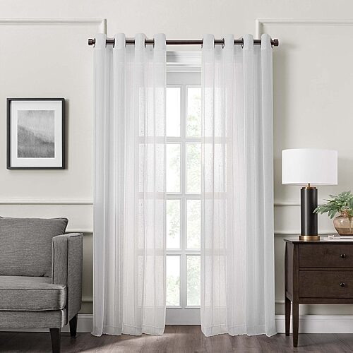 Click here for Fieldcrest Heritage Mirron Solid Grommet Top Sheer... prices