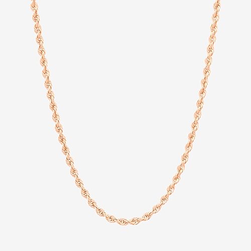 Click here for 14K Rose Gold 20 - 30 Inch Hollow Rope Chain Neckl... prices
