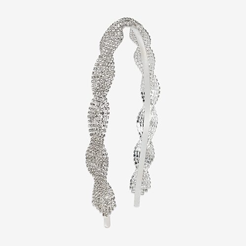 Click here for Bijoux Bar Silver Tone Headband  One Size  Silver prices