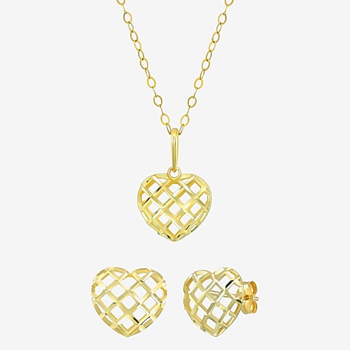Click here for Womens 14K Gold Heart 2-pc. Jewelry Set  One Size... prices